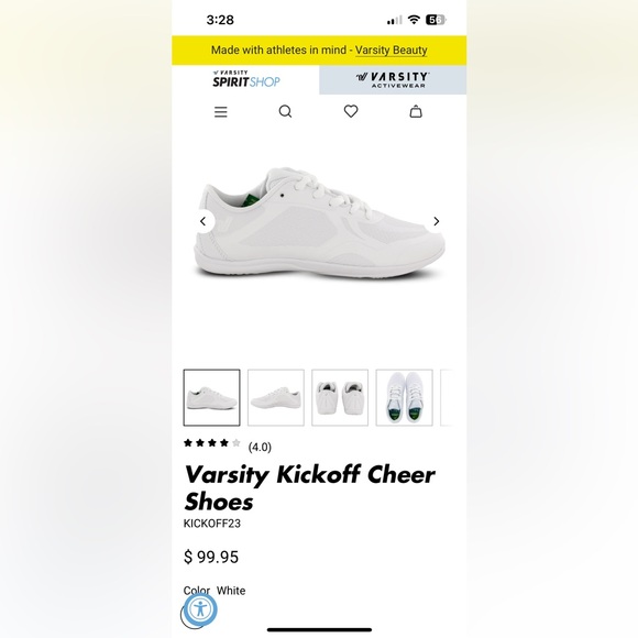 Varsity | Shoes | Varsity White Sneakers Cheer Shoes | Poshmark